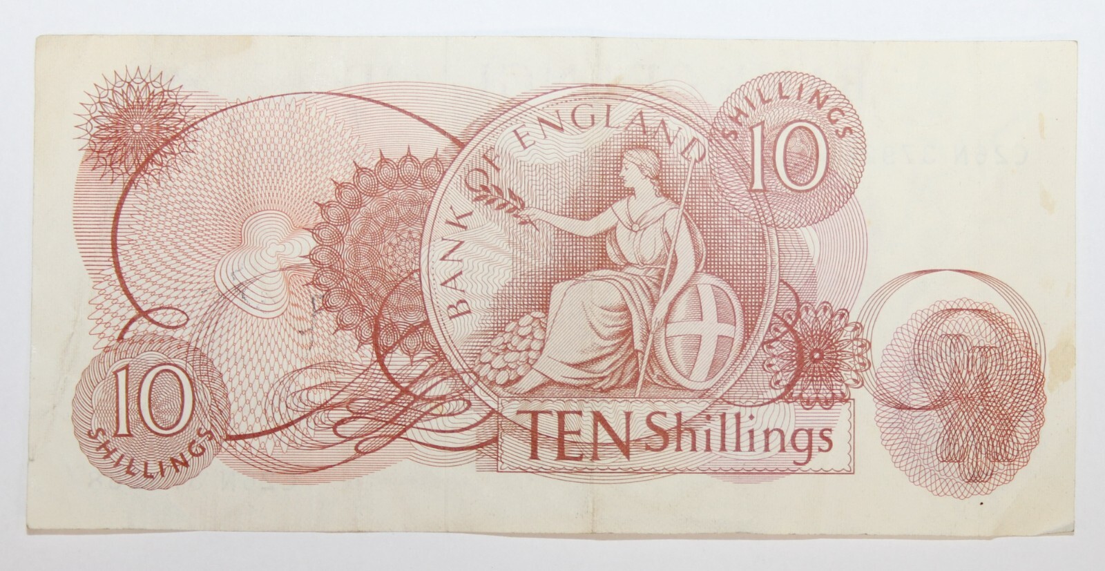 1961 - 1967 Series C 10 Shilling Bank Note Very Fine Condition O'Brien ...