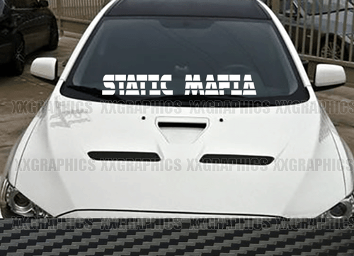 STATIC Mafia Windshield Decal Sticker JDM Banner KDM Euro USDM Drift ...