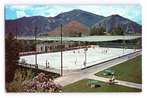 1950'S. SUN VALLEY, ICE SKATING RINK. IDAHO. POSTCARD EE19 | eBay