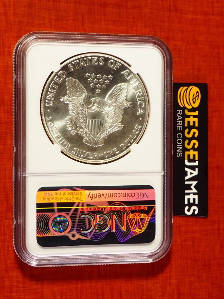 1986 (S) SILVER EAGLE NGC MS70 JOHN MERCANTI SIGNED STRUCK AT SAN ...