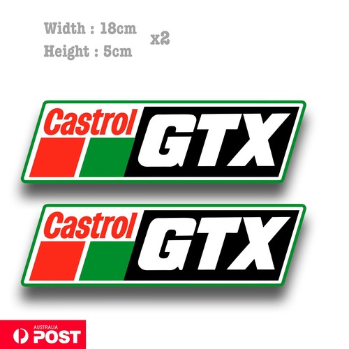 CASTROL Oil GTX Vintage Car Vinyl Sticker | eBay Australia