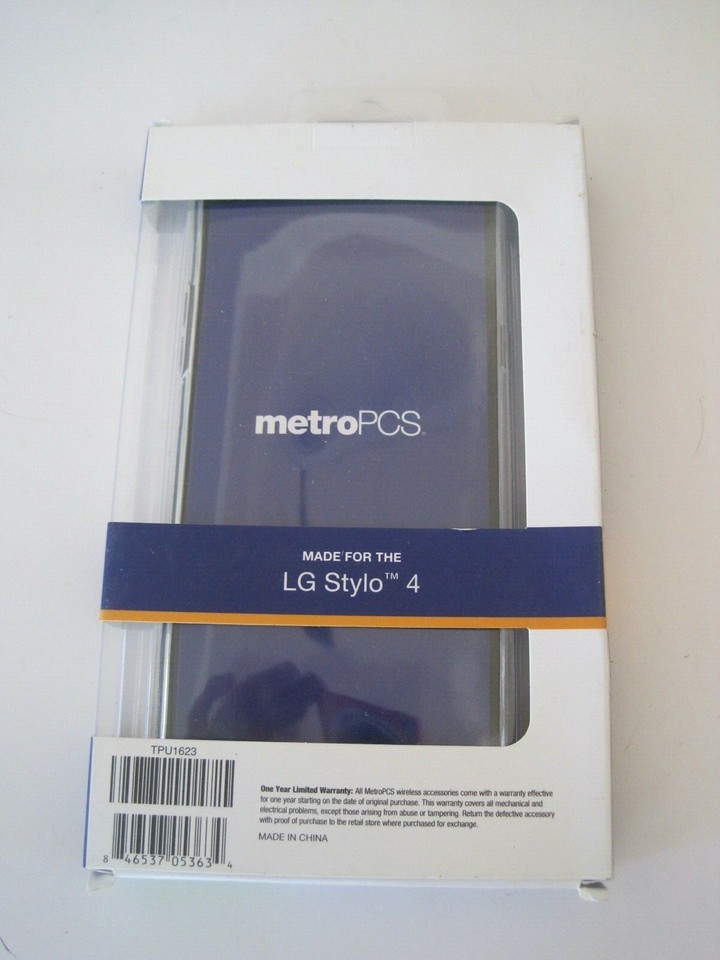 Metro PCS LG Stylo 4 Phone Case Gray Clear Circles New | eBay