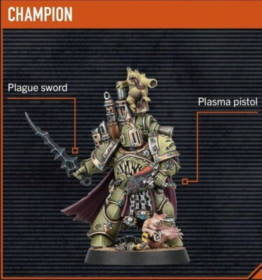 Death Guard Plague Marines Champion Kill Team Starter Warhammer 40k ...