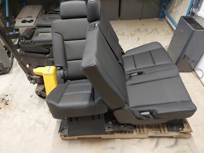 2015-2020 Chevrolet Chevy Tahoe OEM Black Leather 2nd Second Row Seats ...