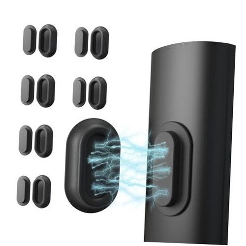 Magnetic Remote Control Holder Self-Adhesive Wall Mount, 6 Pack 6 Black ...