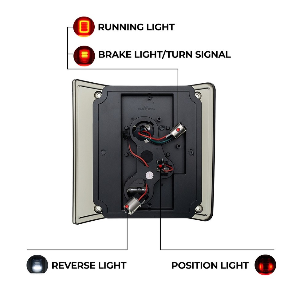 For 73-91 Chevrolet GMC R10 R20 1500 LED Turn Signal Brake Lamps tail ...
