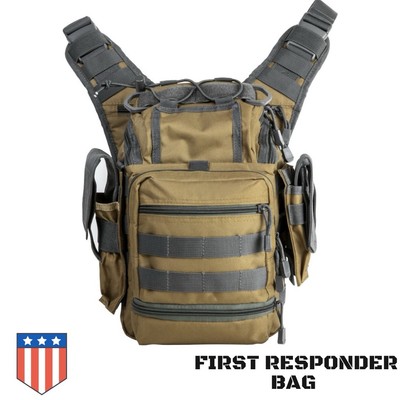 VISM First Responder Rapid Deployment Sling Bag CCW Shooting Gear FDE ...