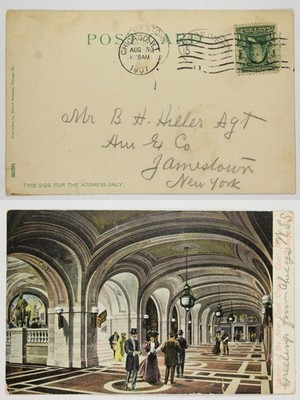 1907 Postcard Interior New Cook County Court House Chicago IL Arches ...