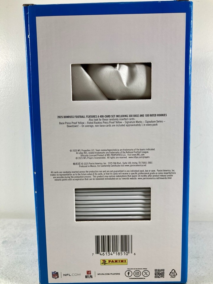 2025 Panini NFL Donruss Football Trading Card: Gravity Feed Box w/ 48 ...