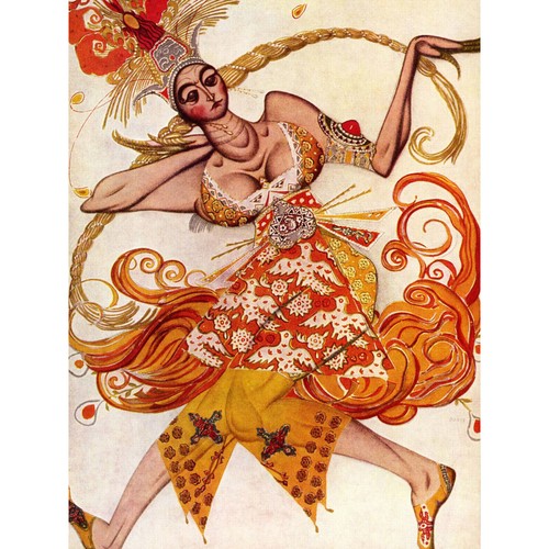 Bakst Firebird Ballet Costume Design Illustration Huge Wall Art Poster ...