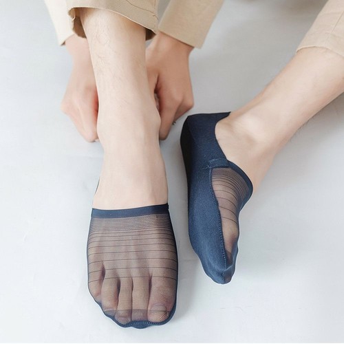 Fashion All-match Hollow Mesh Non-slip Invisible Socks Men Socks ...