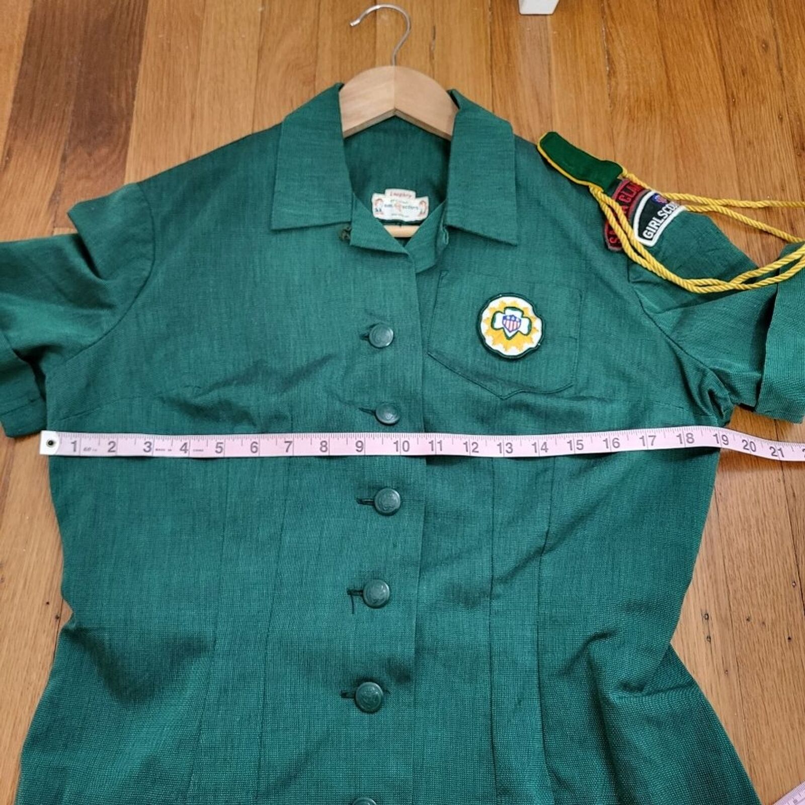 Vintage Official Girl Scouts Uniform Button Up Short … Gem