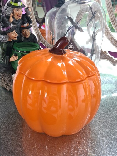 Tk Maxx Halloween Vintage Retro Style Pumpkin Sweet Biscuit Candy Jar ...