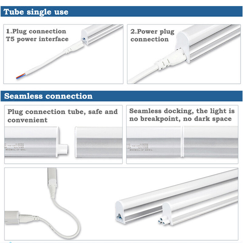 T5 LED Tube Light 4W 300mm 8w 600mm DC12-24v led lighting tubes 1ft 2ft ...