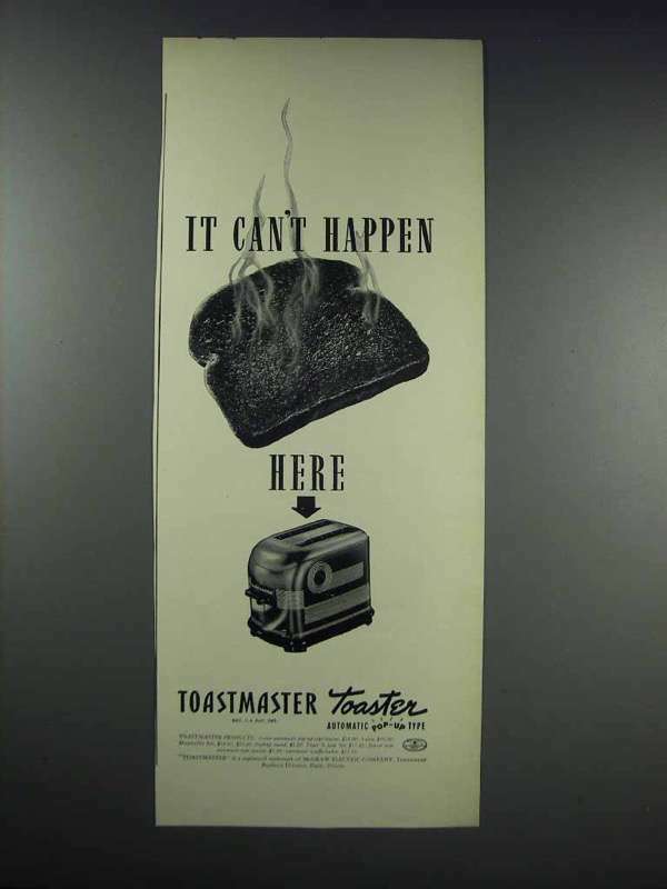 1938 Toastmaster Toaster Ad - It Can't Happen Here | eBay