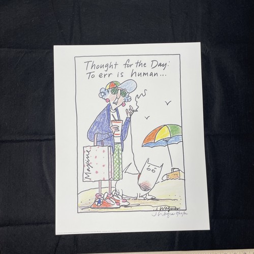 Vintage 1992 90s Maxine J Wagner Hallmark Signed Lithograph Art Artwork ...