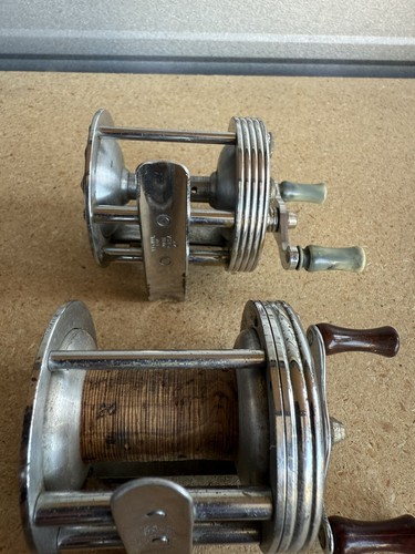 LOT of 3 Vtg Reels Brooklure Bronson Mercury Fishing Casting Engraved ...