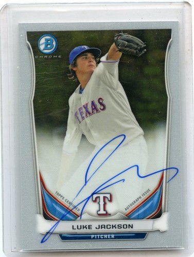 2014 Bowman - Prospect Autographs Chrome Luke Jackson #BCAP-LJ (AU, RC ...