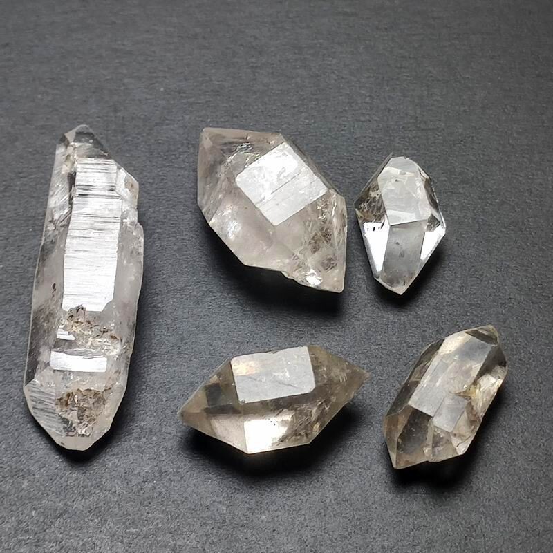 17g/5pcs 17-40mm Natural Herkimer Diamond Quartz Crystal Healing Stone ...