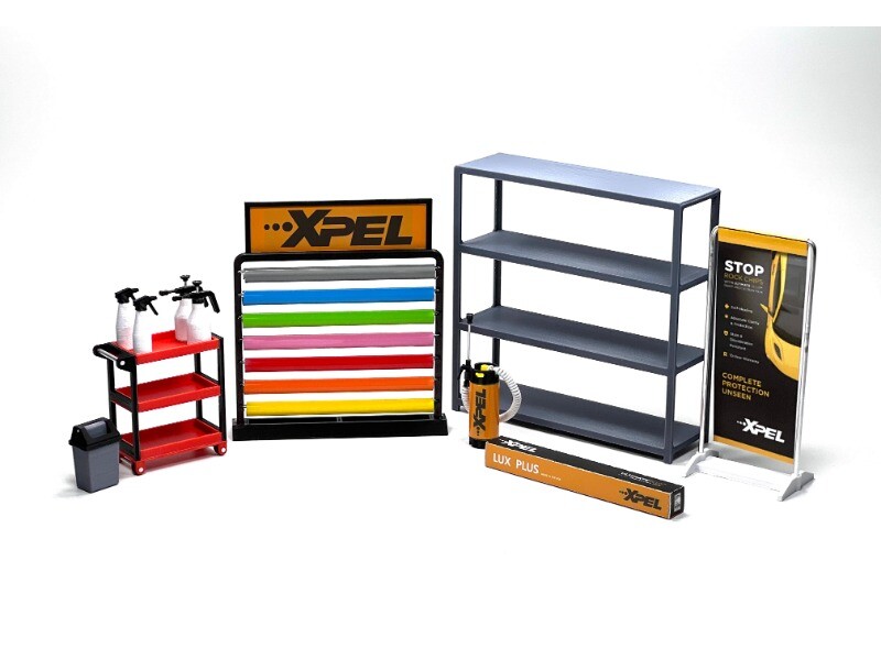 Diorama 1/18 Car Garage Props Model Workshop Repair Tool Scene Model ...