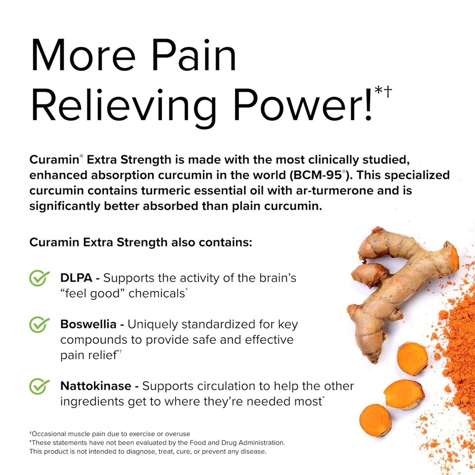 Terry Naturally Curamin Extra Strength, Pain Relief Supplement with ...