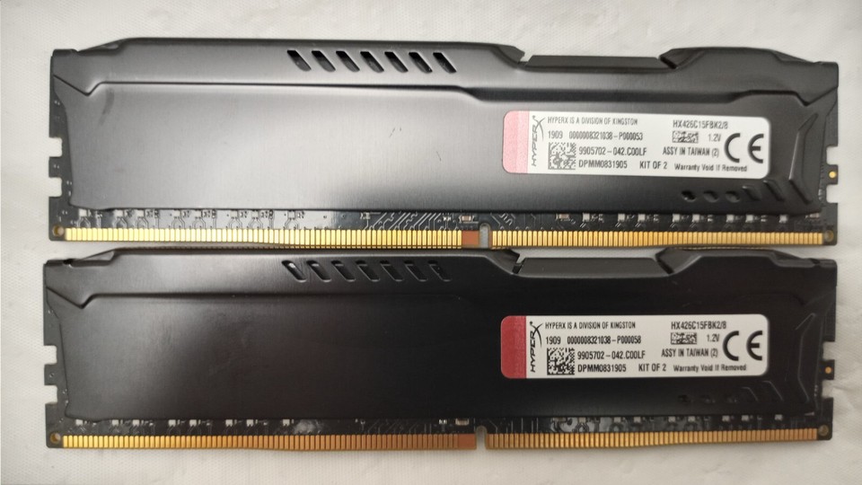 Lot of 2 KINGSTON HYPER X FURY : 4GB DDR4 PC4 : 2666 Speed : Desktop ...