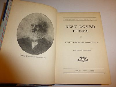 Best Loved Poems of Longfellow, 1937, Immortal Masterpieces of ...