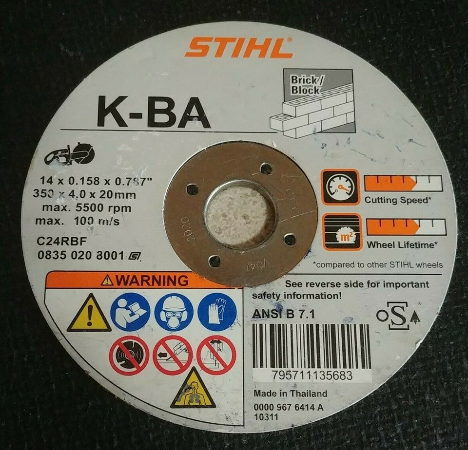CLEARANCE - STIHL 14" Cut Off Saw Blade Disc OEM K-ME A24RBF NEW | eBay