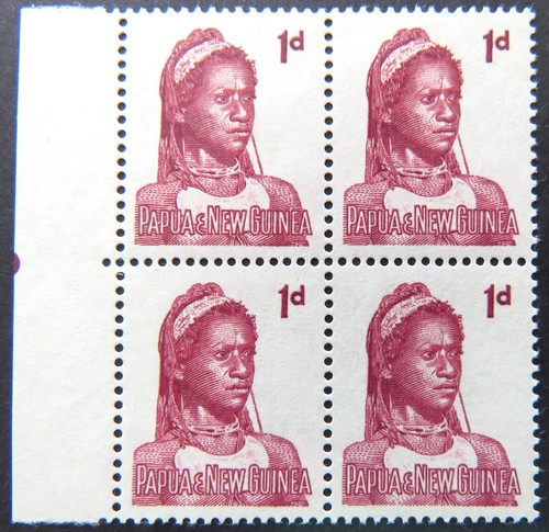 1961-1963 Papua New Guinea Stamps - Pictorials (Definitives)-Block 4x1d ...