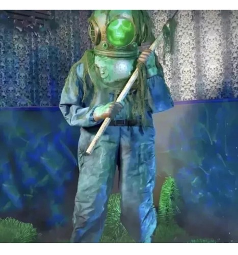Lowes Haunted Living 6ft Animated Halloween Deep Sea Diver Animatronic ...