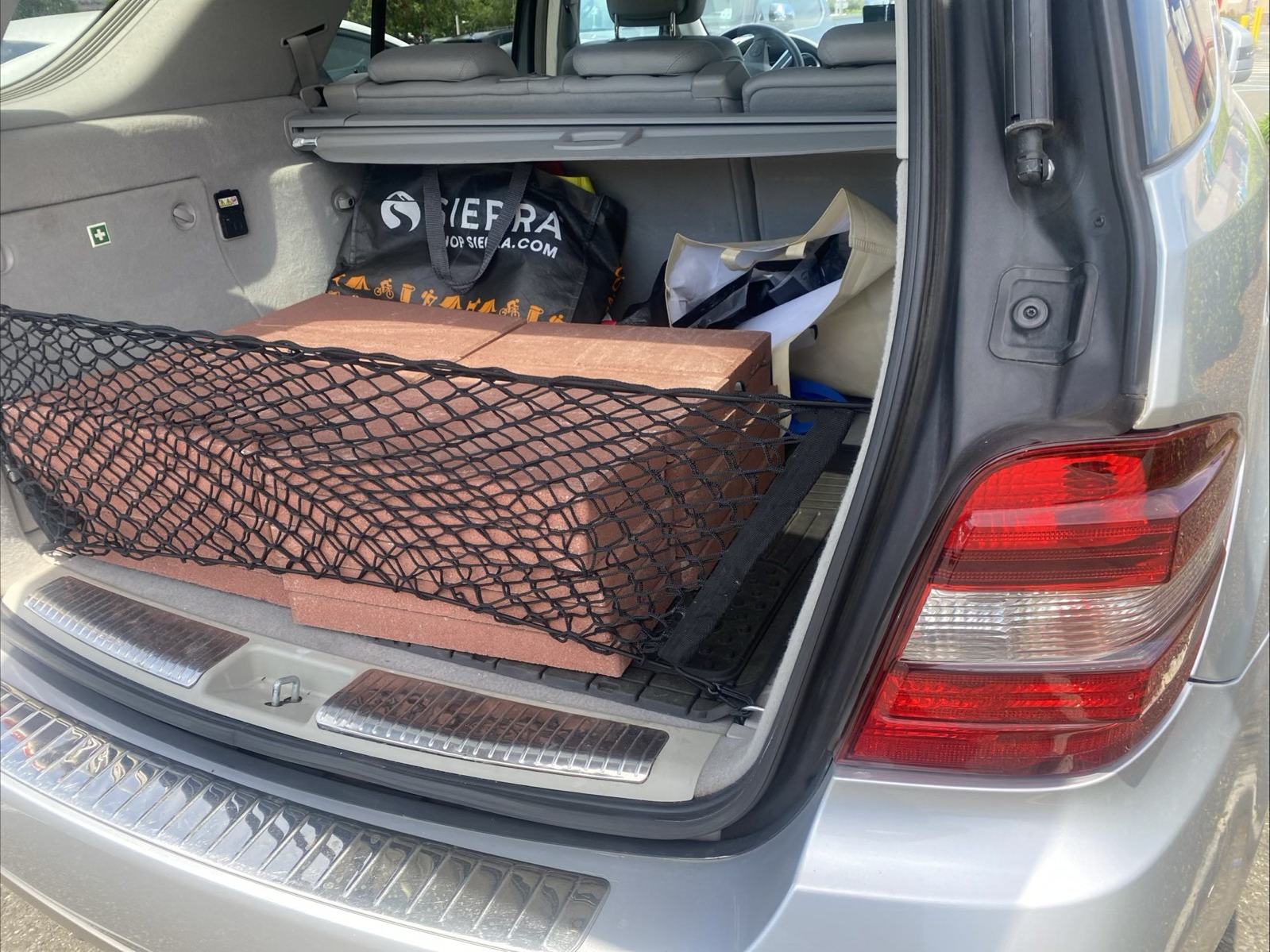 Rear Trunk Envelope Style Web Cargo Net for MERCEDES-BENZ ML-CLASS 2006 ...