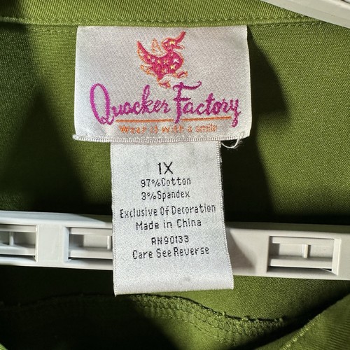 Quacker Factory Jacket Green Beaded Rhinestone Artsy St Patrick’s Day ...