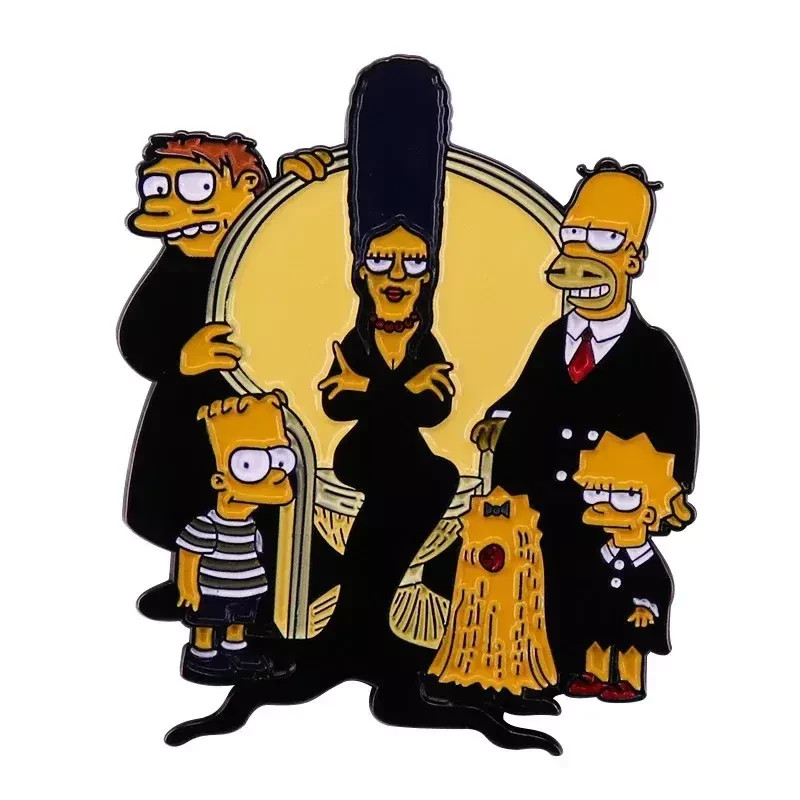 The Simpsons Enamel Pin Badges cartoon Lisa,Bart,Homer,Maggie,Krusty ...