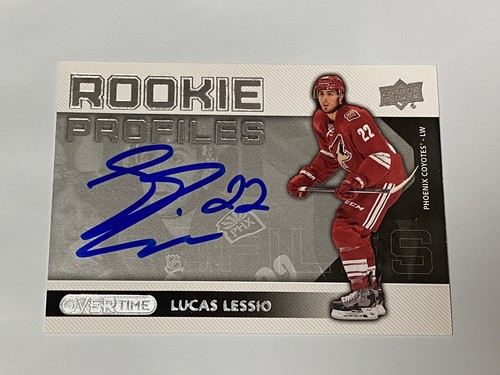 LUCAS LESSIO ROOKIE PROFILES Signed Auto Autographed ARIZONA COYOTES | eBay