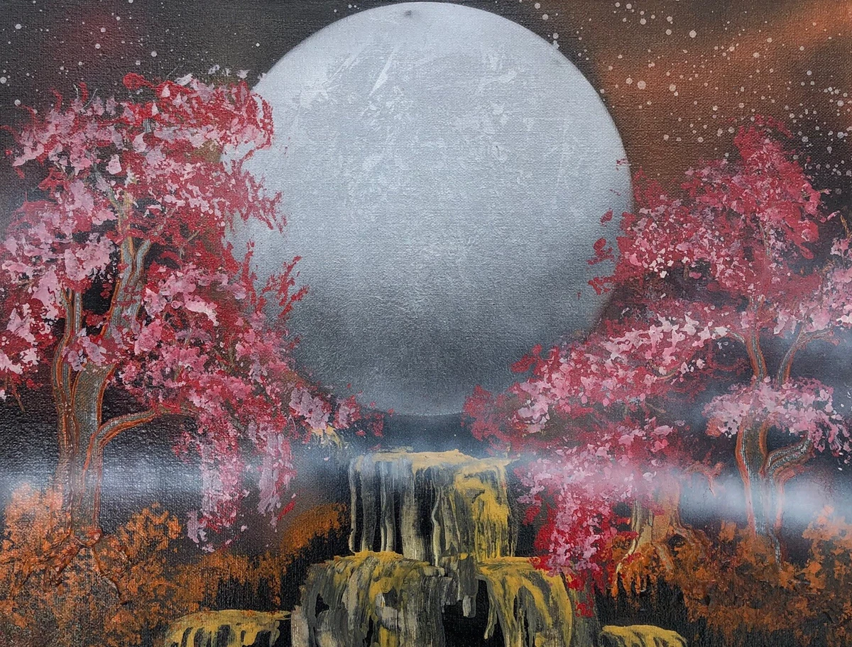 Spray Paint Art Moon