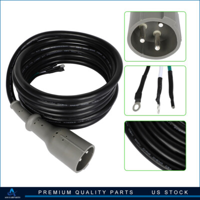 ?Charger Plug & Cord Set 3 Pin Round For Club Car DS & Precedent 48V ...
