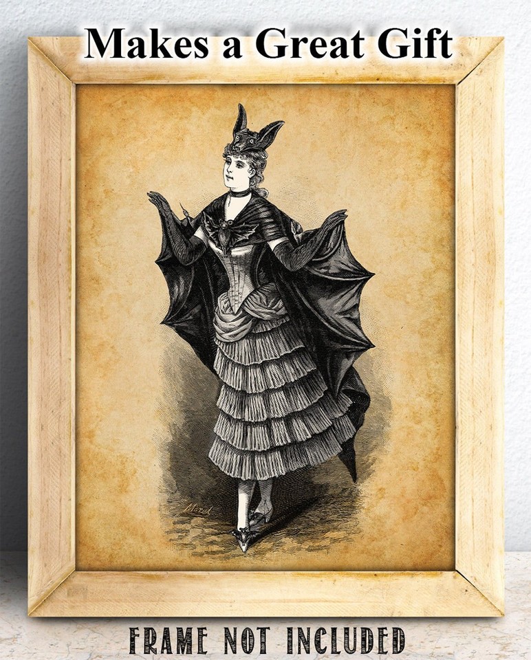Victorian Bat Costume - 11x14 Unframed Bizarre Goth Art Print | eBay