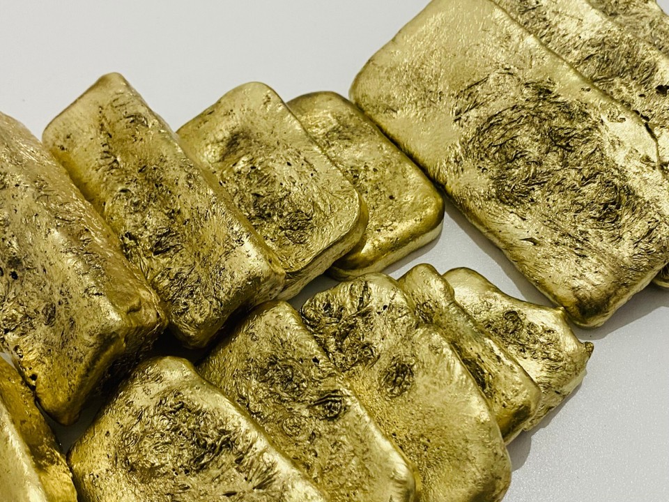 200 Grams Scrap Gold Bar For Gold Recovery Melted Different Computer ...