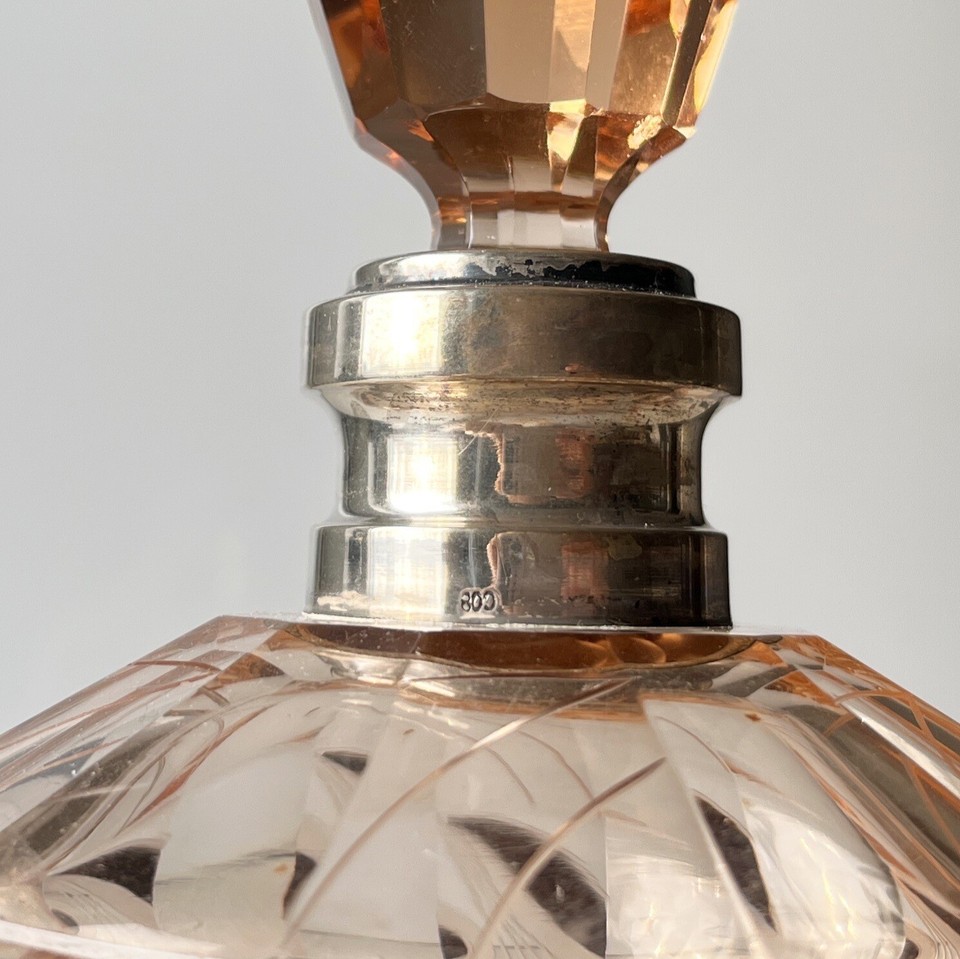 Art Deco Czech Bohemian Cut crystal Karl Palda 1930’s Decanter with ...