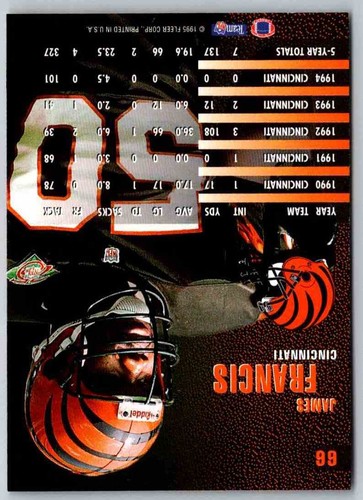 1995 Fleer James Francis #66 Football Card | eBay