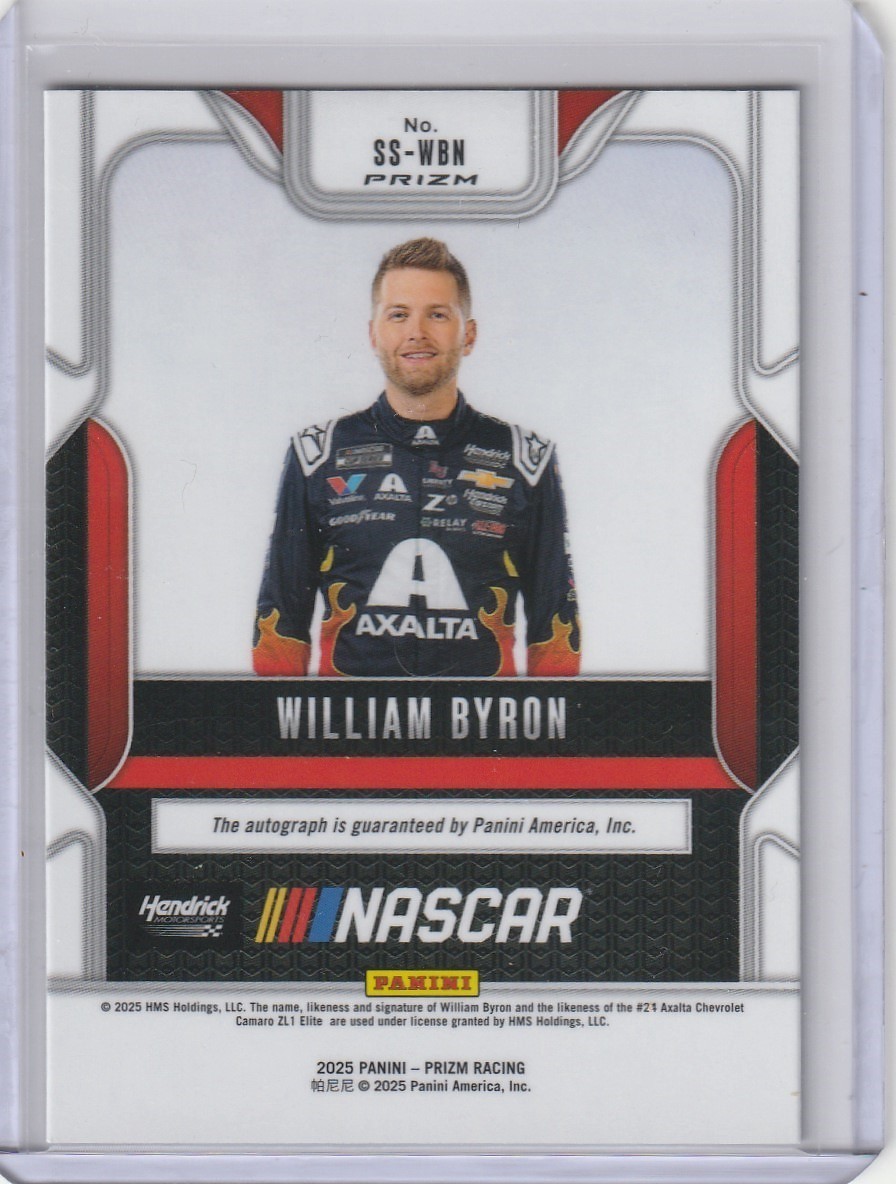 2025 Prizm Silver Sensational Signatures Auto WILLIAM BYRON Autograph ...