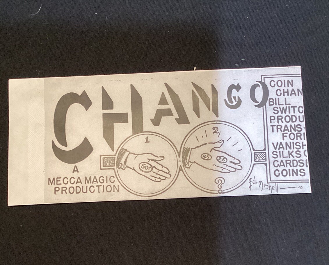 Chango Vintage Magic Trick Instructions | eBay