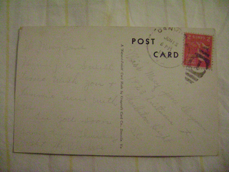 old postcard- RIVERSIDE DIVISION, DAN RIVER MILLS INC. DANVILLE, VA ...