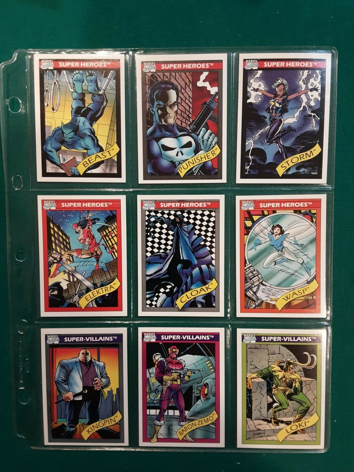 9 MARVEL SUPER HERO CARDS | eBay