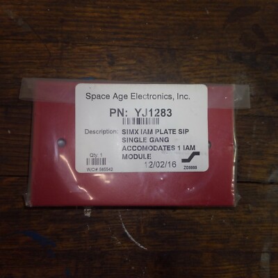 SIMPLEX - Space Age Electronics YJ1283 SIMX IAM Single Gang Plate | eBay