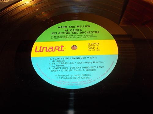 Al Caiola . Warm & Mellow . Unart Record LP | eBay