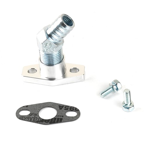 Aluminum Turbo Oil Return Flange &TD04 TD05 TD06 w/IHI RHF4 RHB4 45DEG ...
