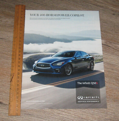Infiniti Car AD 2016 Q50S original ONE magazine page advertisement | eBay