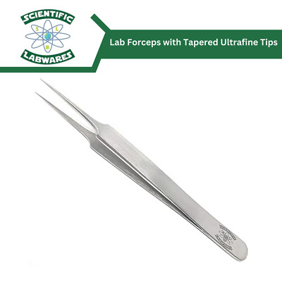 Scientific Labwares Stainless Steel Lab Forceps with Tapered Ultrafine ...