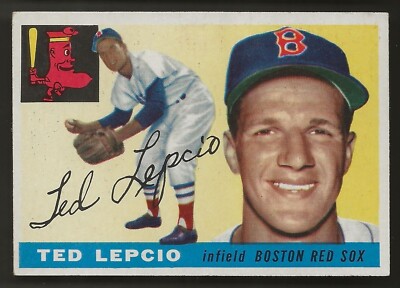 1955 Topps #128 Ted Lepcio Boston Red Sox EXMT | eBay